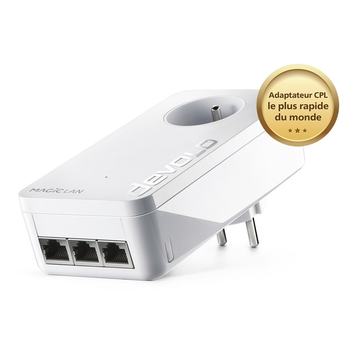 Kit réseau Devolo devolo Magic 2 LAN triple , 1 adaptateur CPL, 3 ports Ethernet Gigabit, prise ...