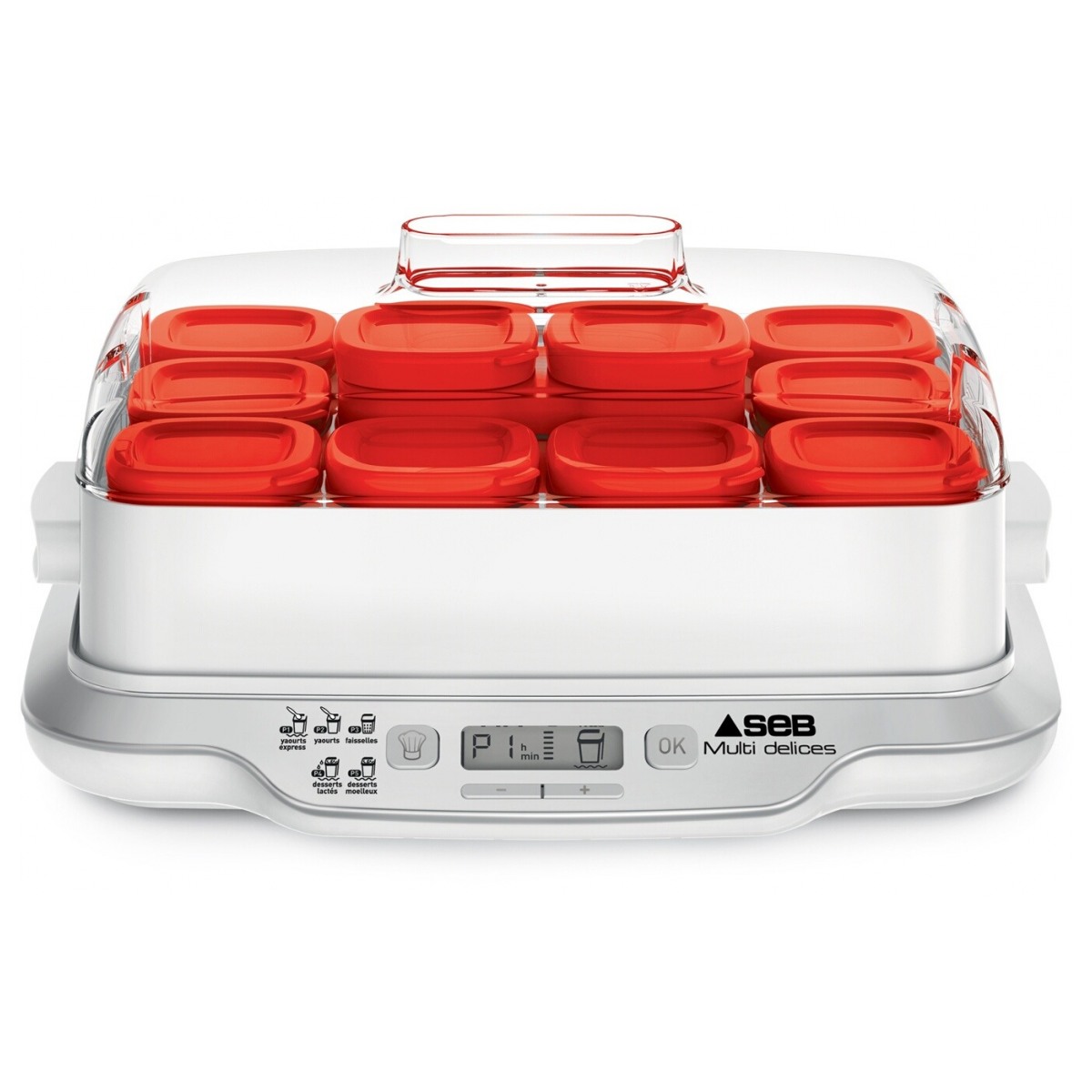 Yaourtière Seb YAOURTIERE MULTIDELICES EXPRESS 12 POTS ROUGE - DARTY ...